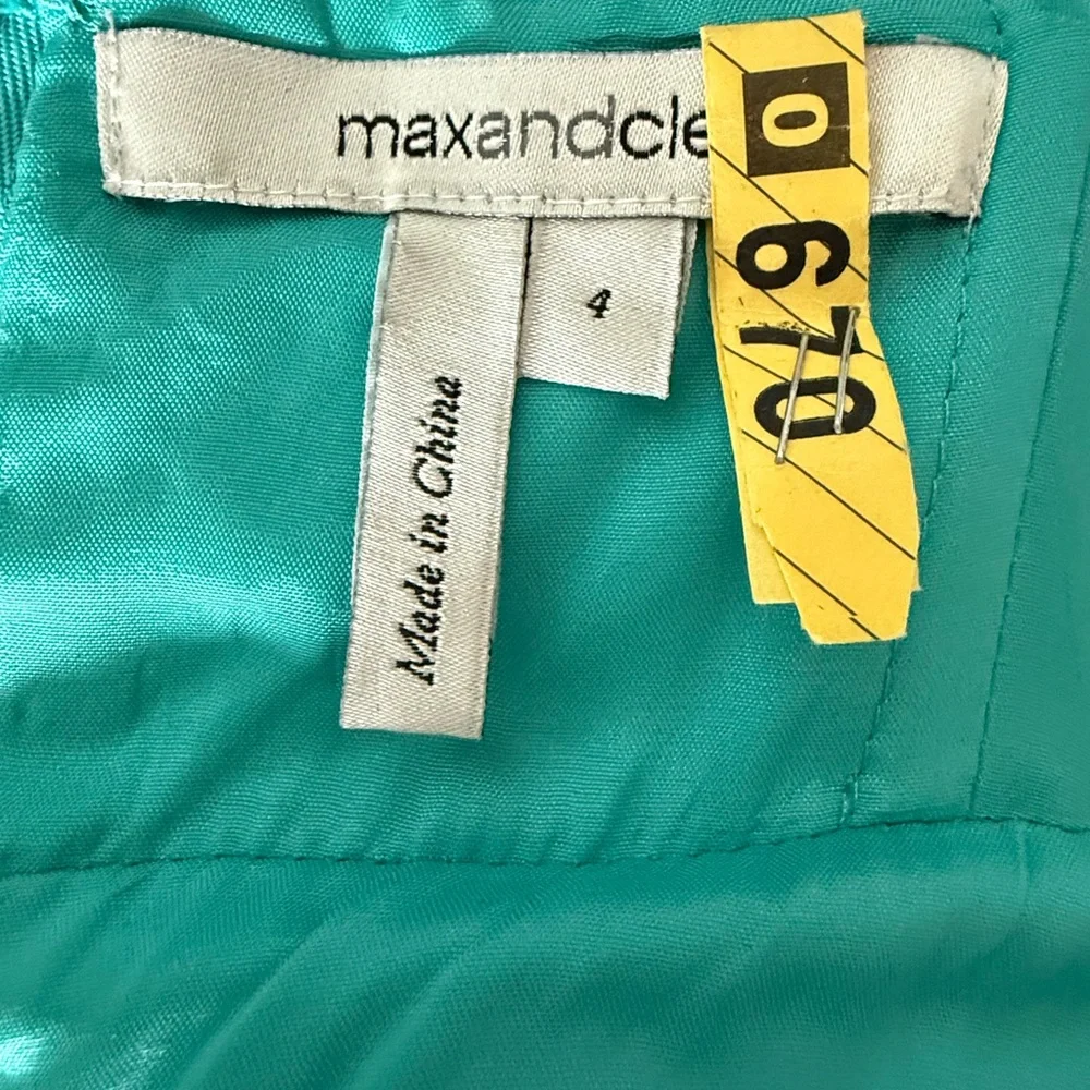 Max & Cleo | Dresses | Max Cleo Vibrant Turquoise Strapless Mini Dress ...